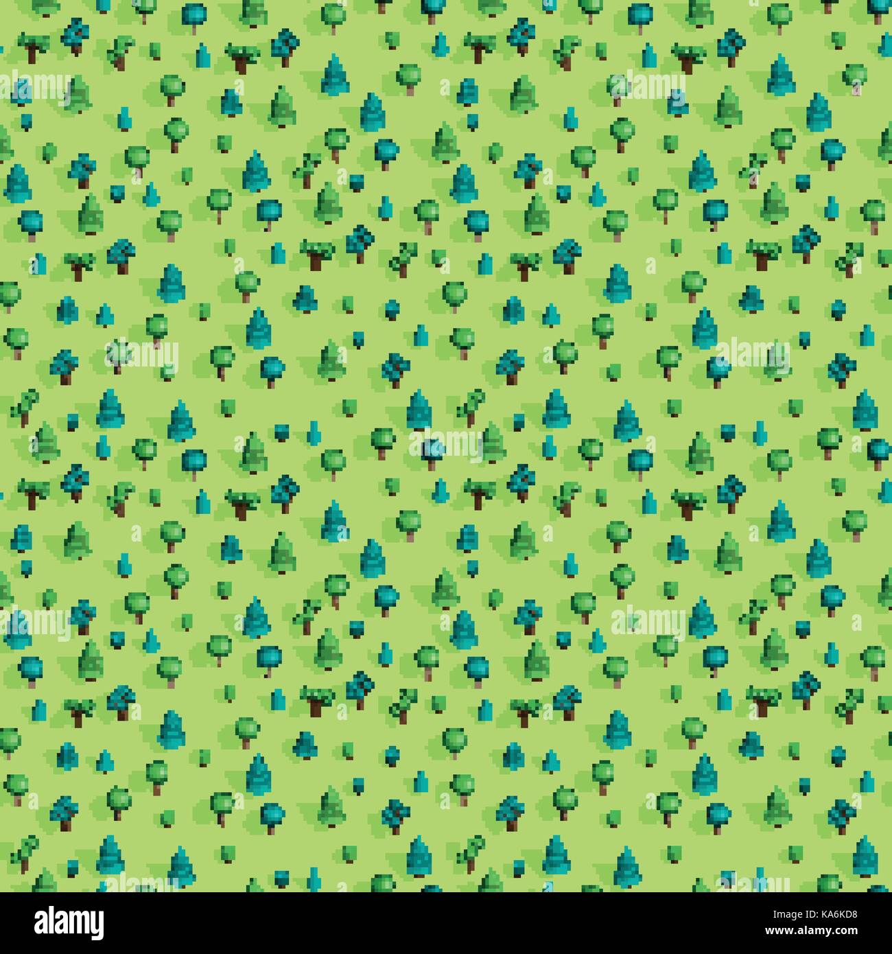 Seamless pattern with isometric trees Stock Vector Image & Art - Alamy