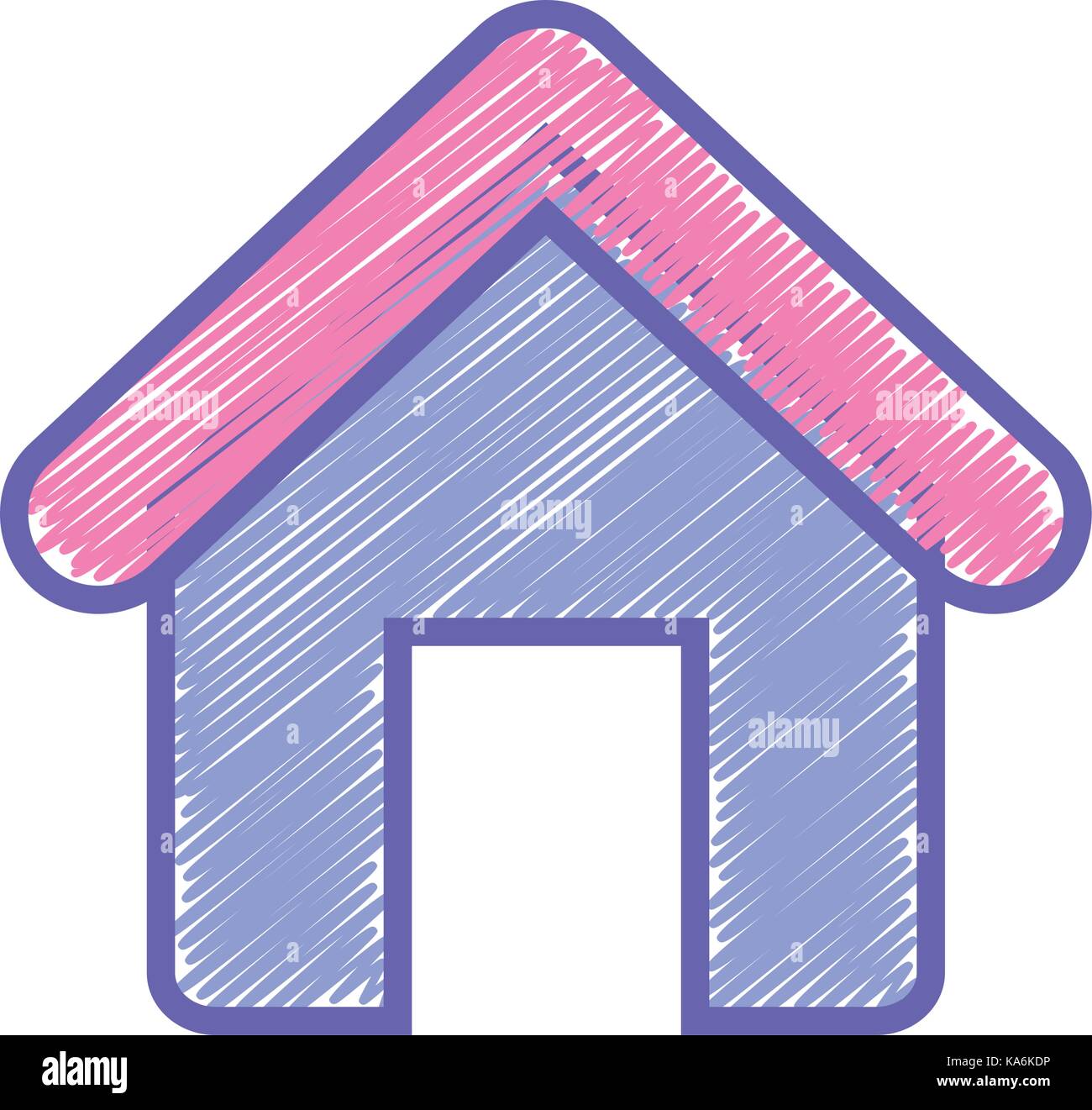 house object with roof and door Stock Vector Image & Art - Alamy