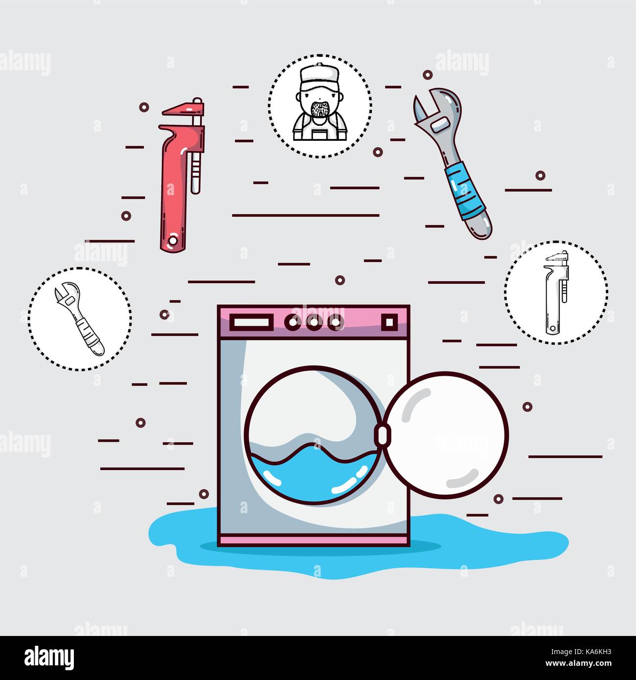 set mechanical tool to repair service Stock Vector Image & Art - Alamy