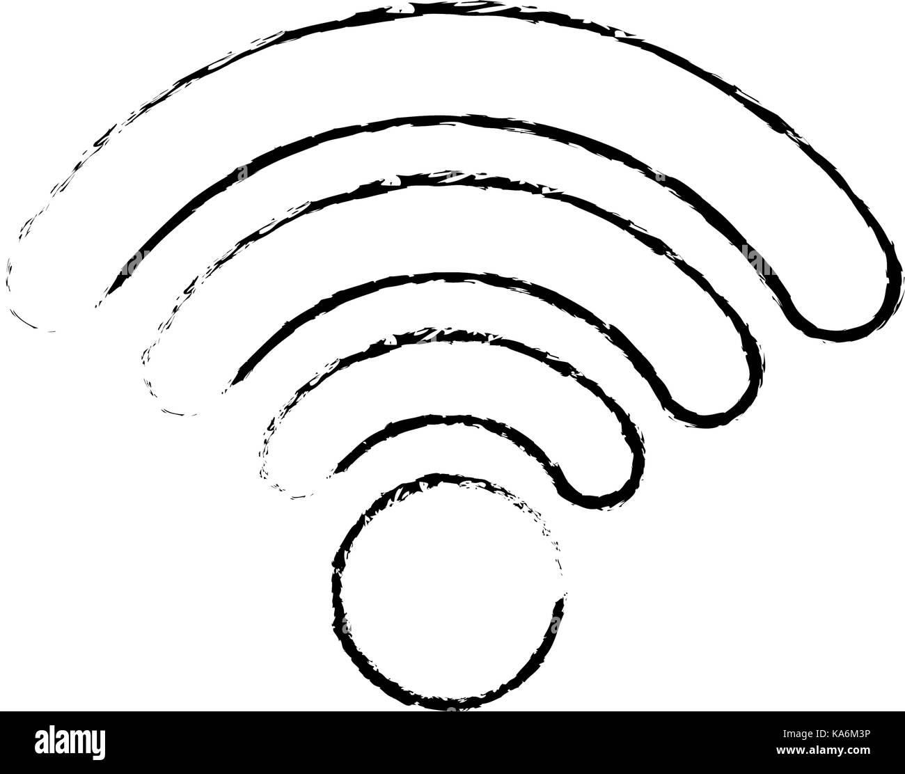 figure wifi connection network digital symbol Stock Vector Image & Art ...