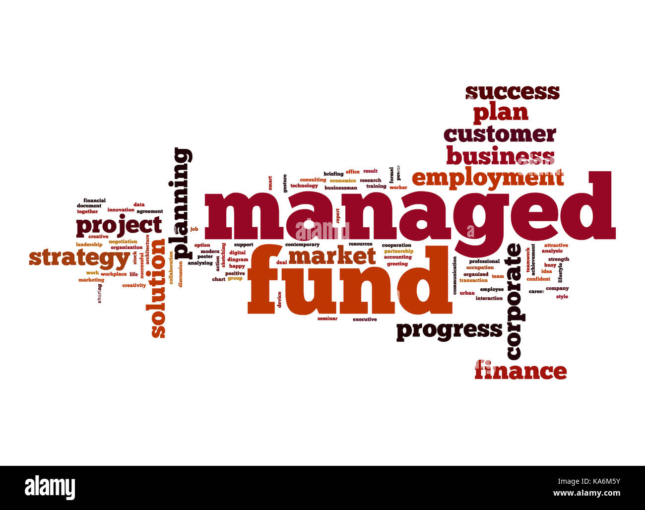 Managed fund word cloud Stock Photo - Alamy