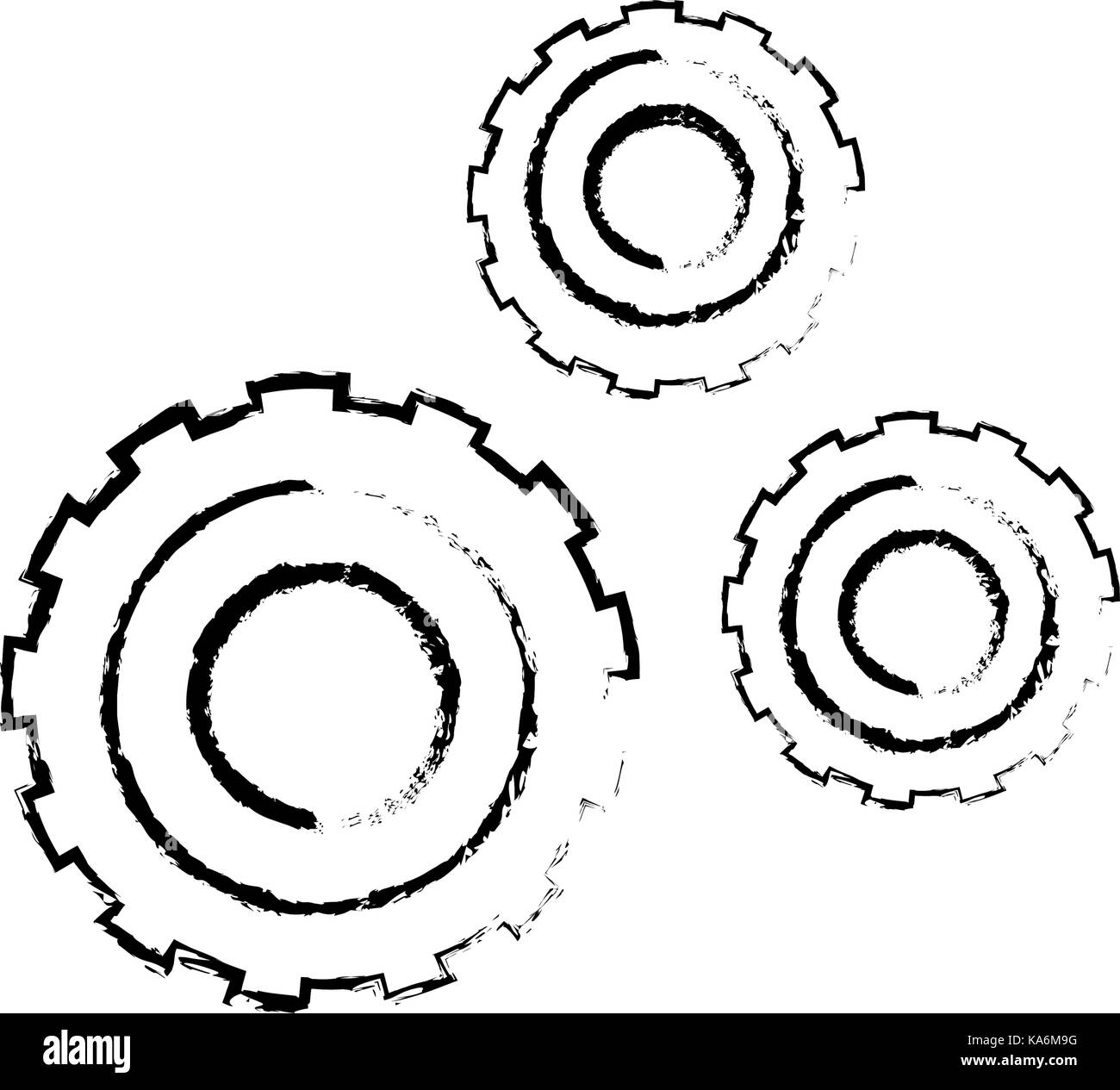 figure gear engine industry technical equipment Stock Vector Image ...