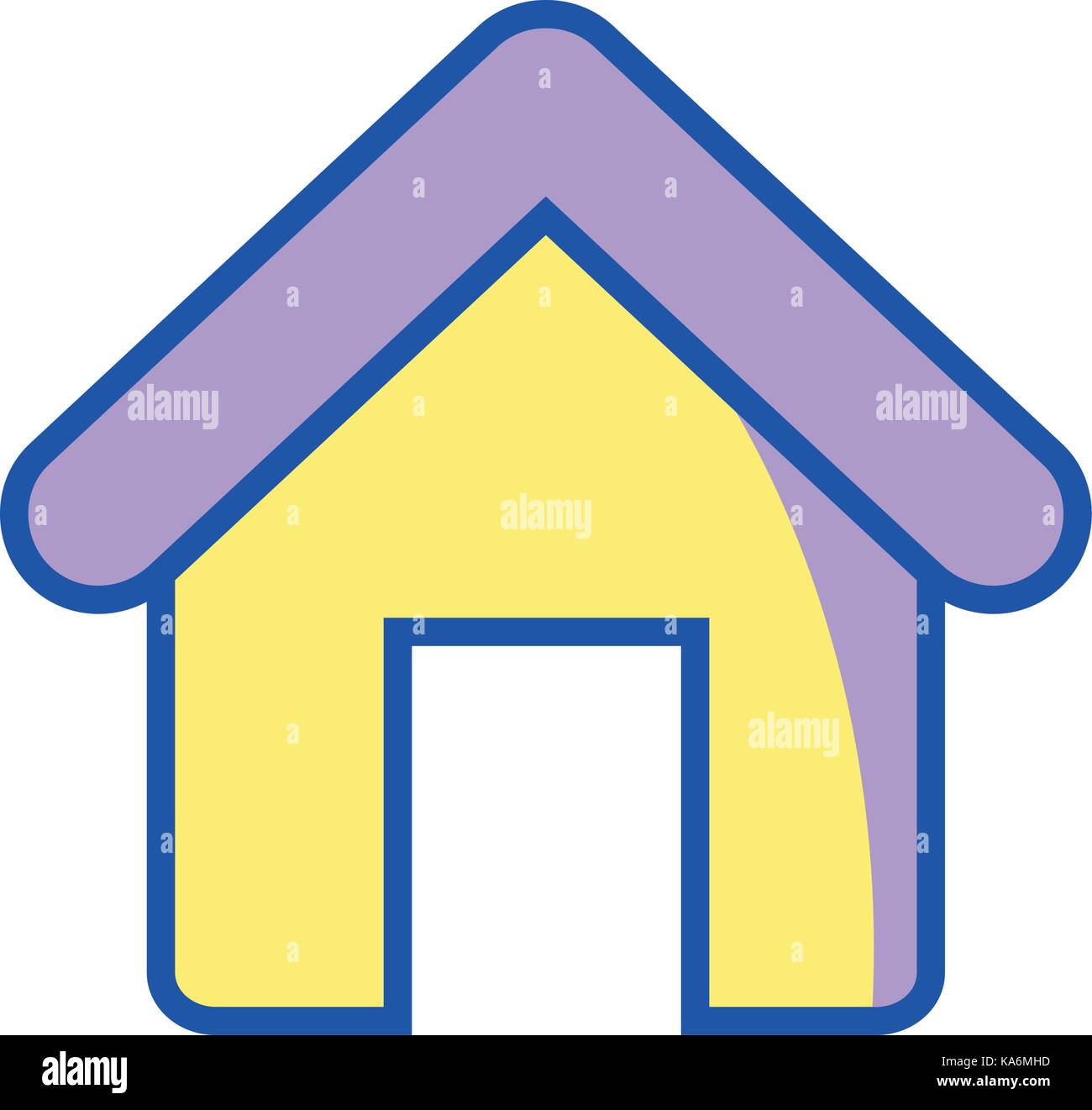 house object with roof and door Stock Vector Image & Art - Alamy