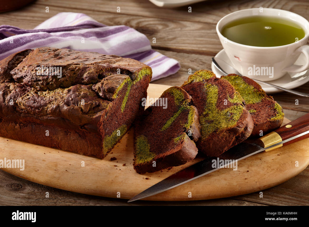 Matcha chocolate swirl loaf hi-res stock photography and images - Alamy