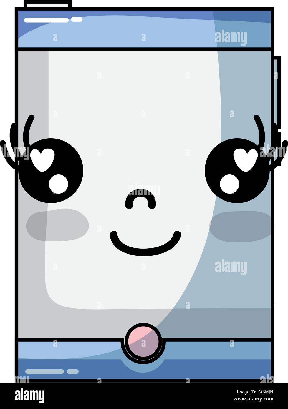 kawaii cute happy smartphone technology Stock Vector Image & Art - Alamy