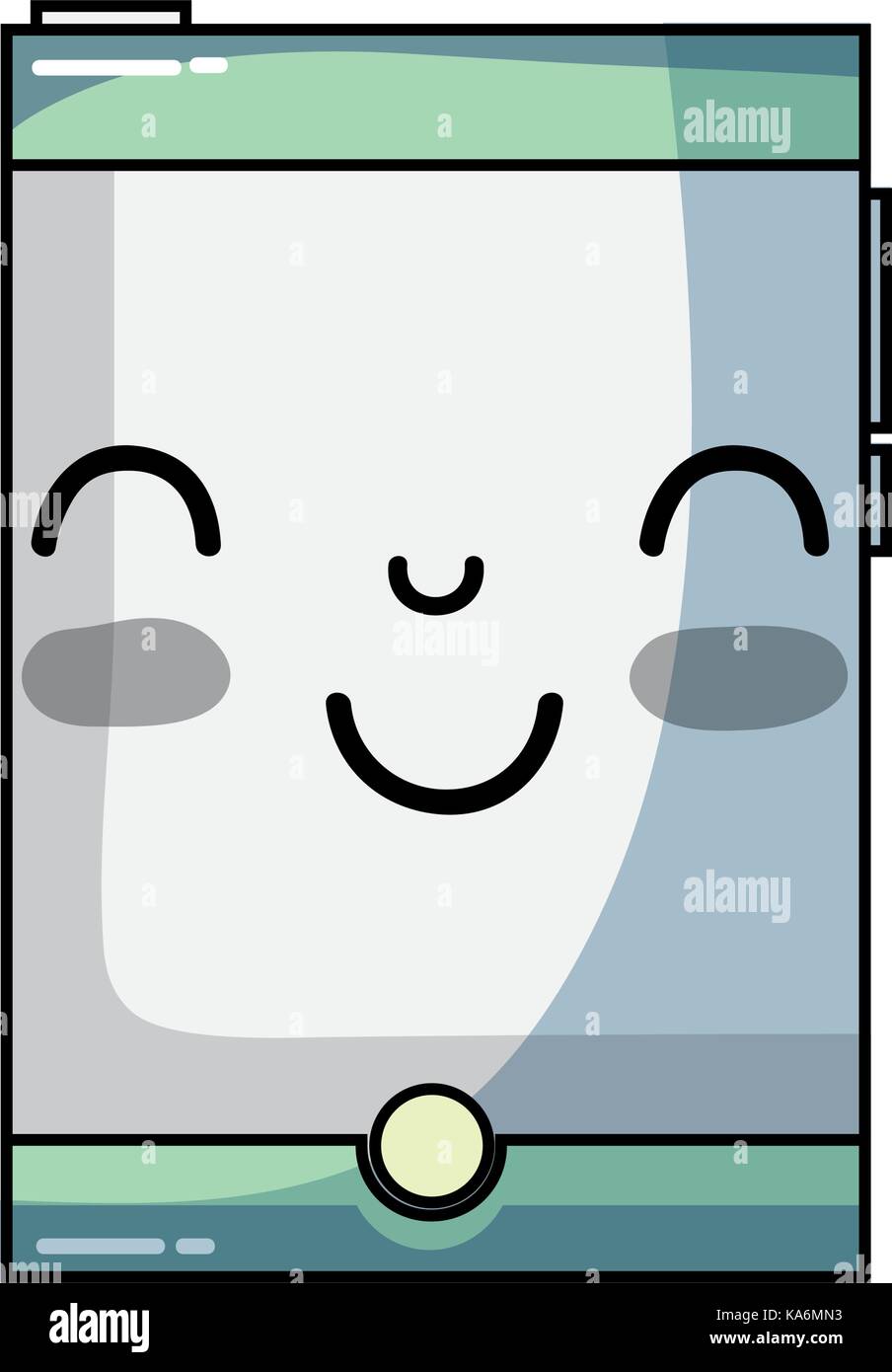 kawaii cute happy smartphone technology Stock Vector Image & Art - Alamy