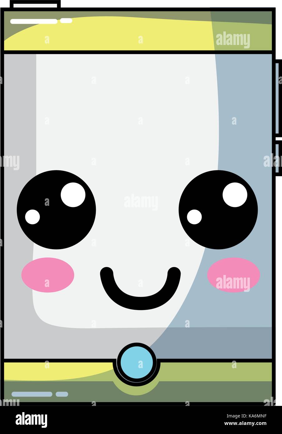 kawaii cute happy smartphone technology Stock Vector Image & Art - Alamy