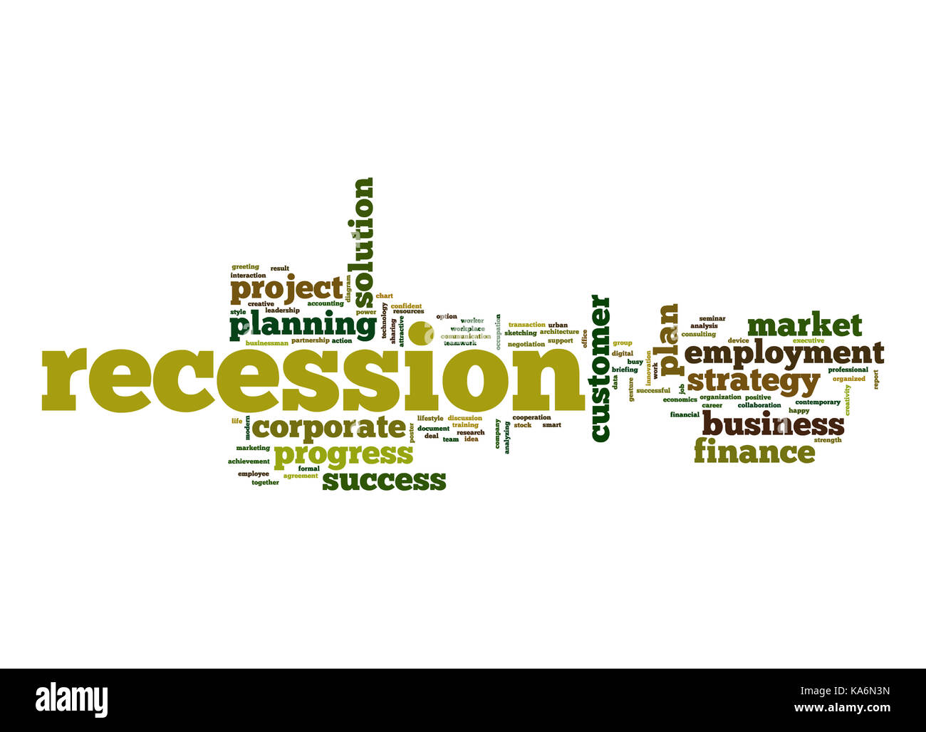 Recession word cloud Stock Photo - Alamy