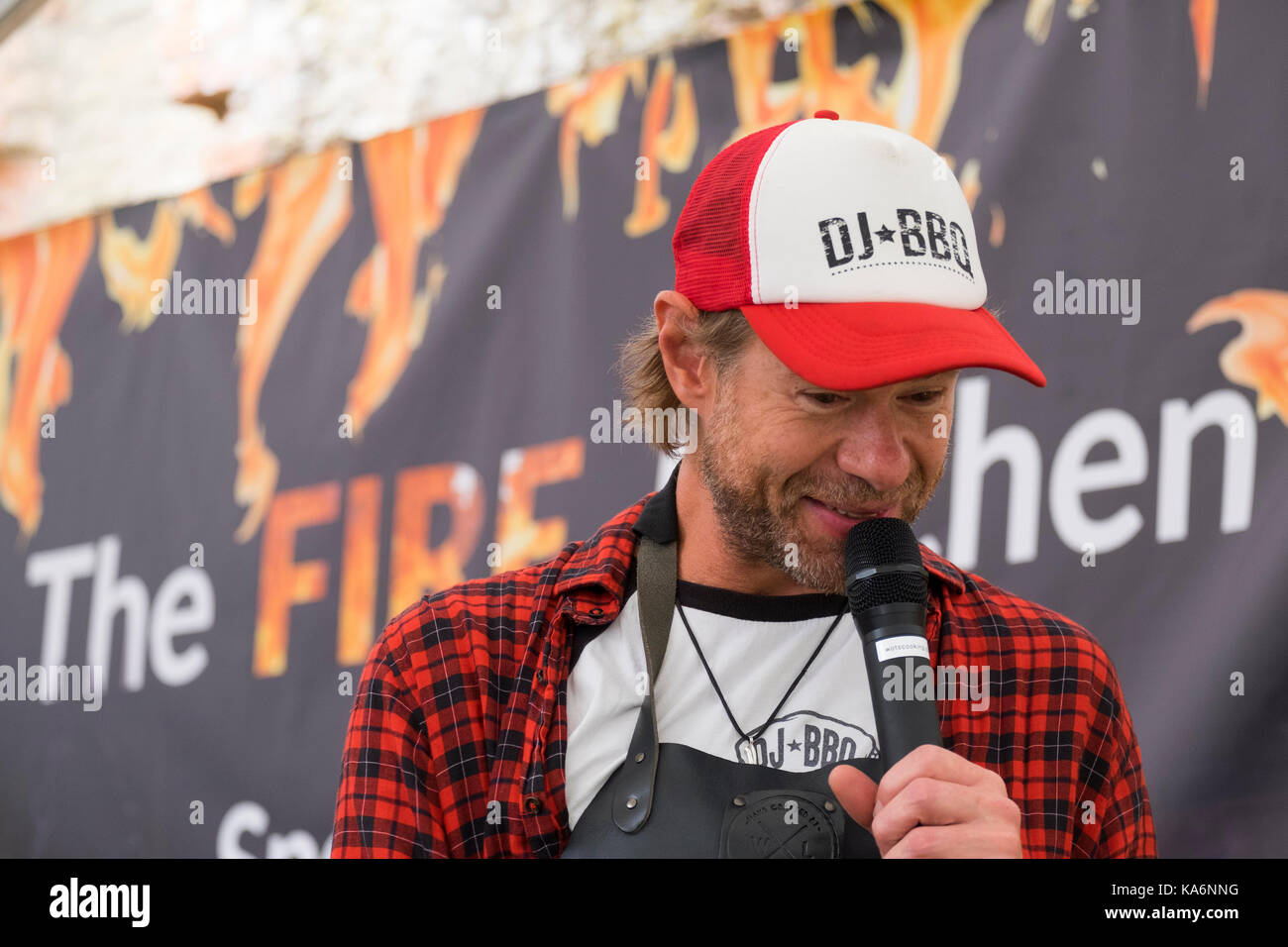 DJ BBQ, The Fire Kitchen, Ludlow 2017 Food Festival Stock Photo - Alamy