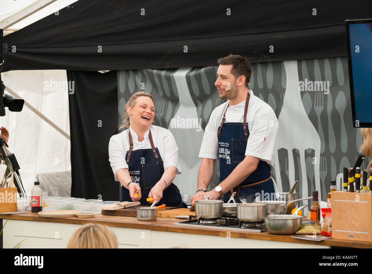 Mark and Sue Stinchcombe, Wot's Cooking Stage, 2017 Ludlow Food ...