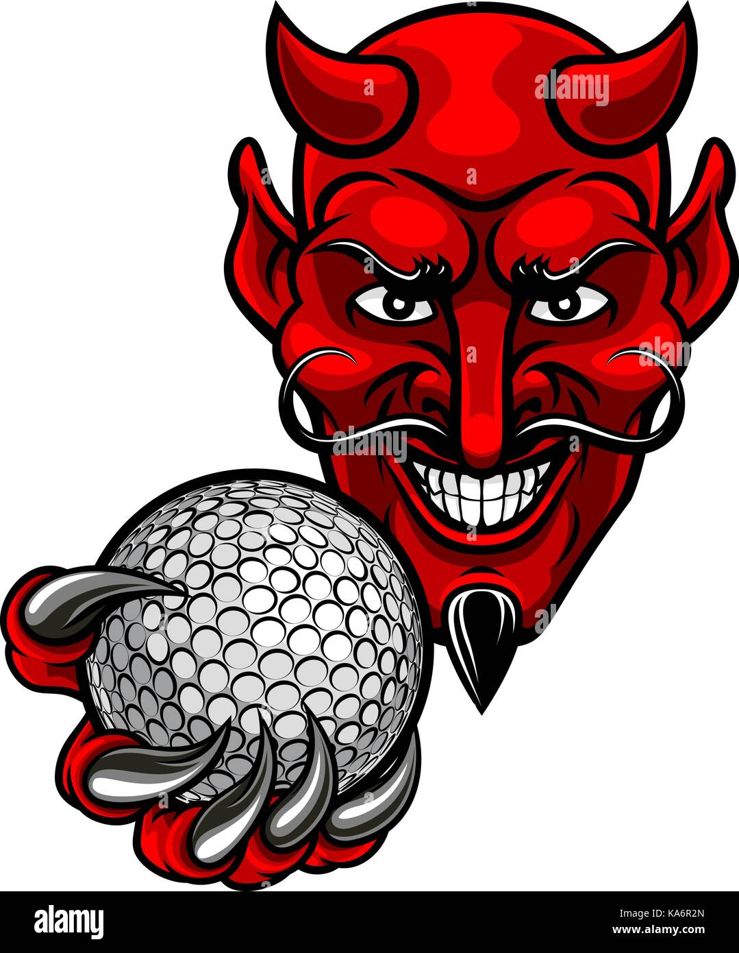 Devil Golf Sports Mascot Stock Vector Image & Art - Alamy