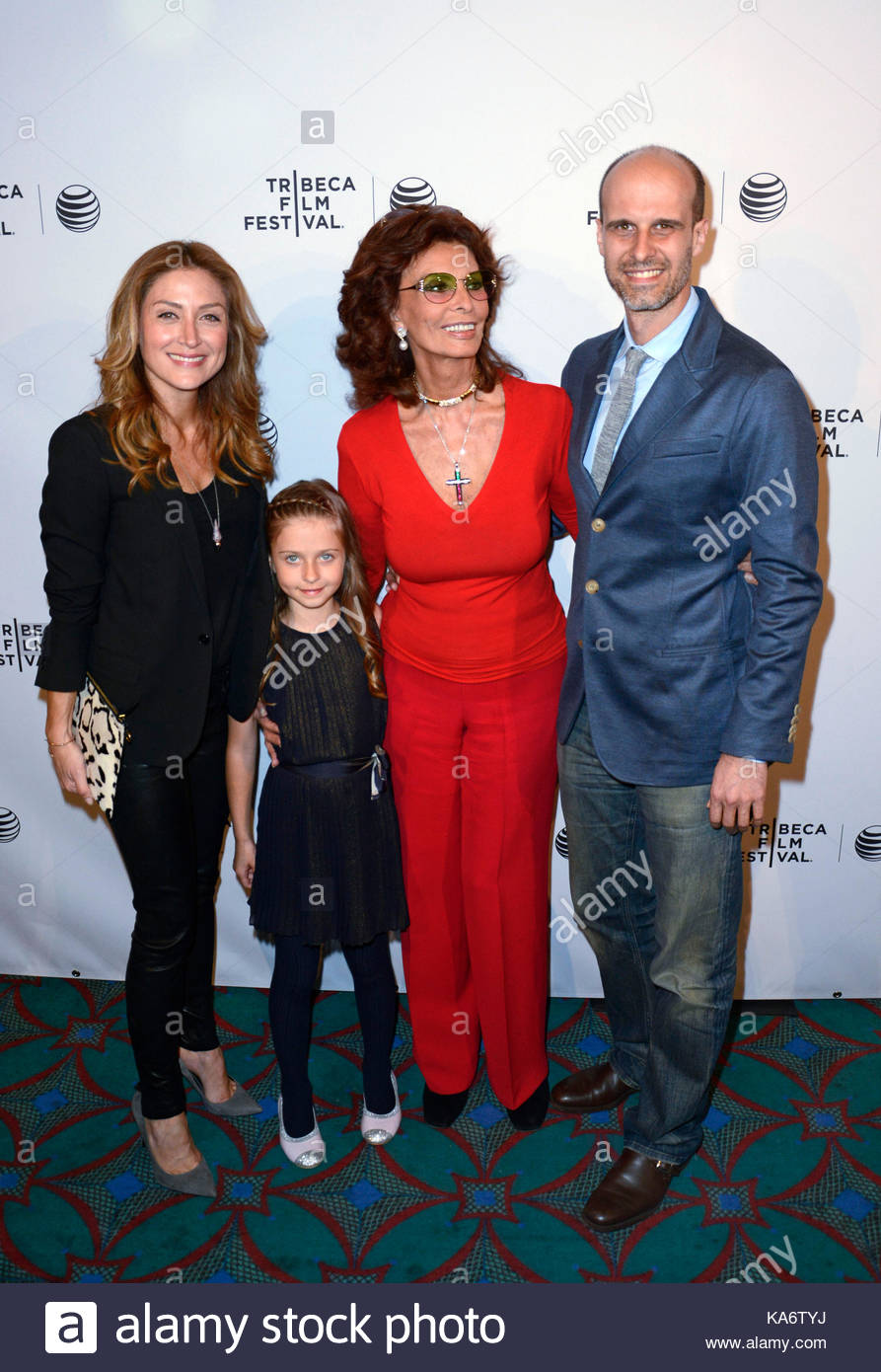 Sasha Alexander, Lucia Sofia Ponti, Sophia Loren, Edoardo Ponti Stock ...