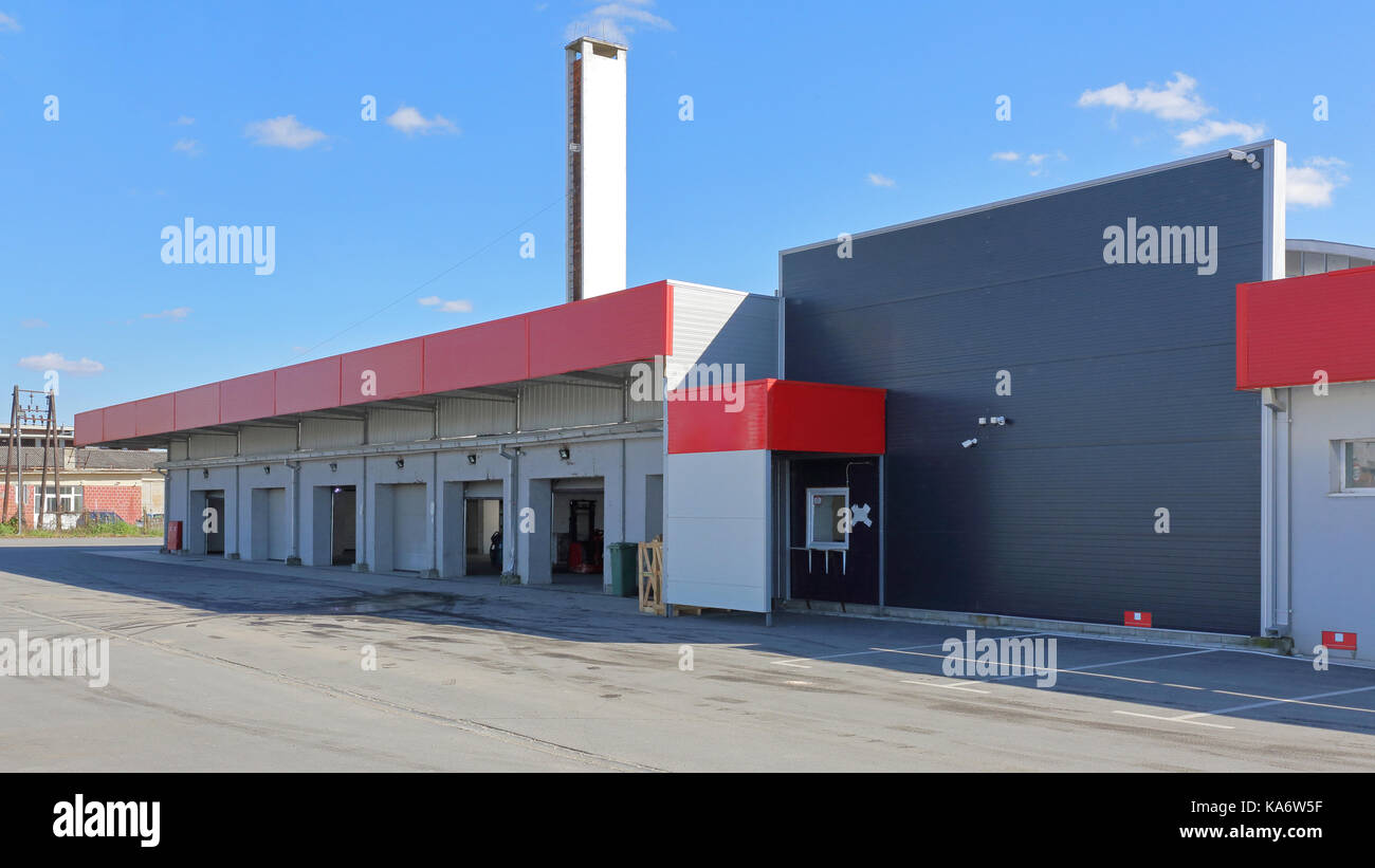 Warehouse building logistics distribution center hi-res stock ...