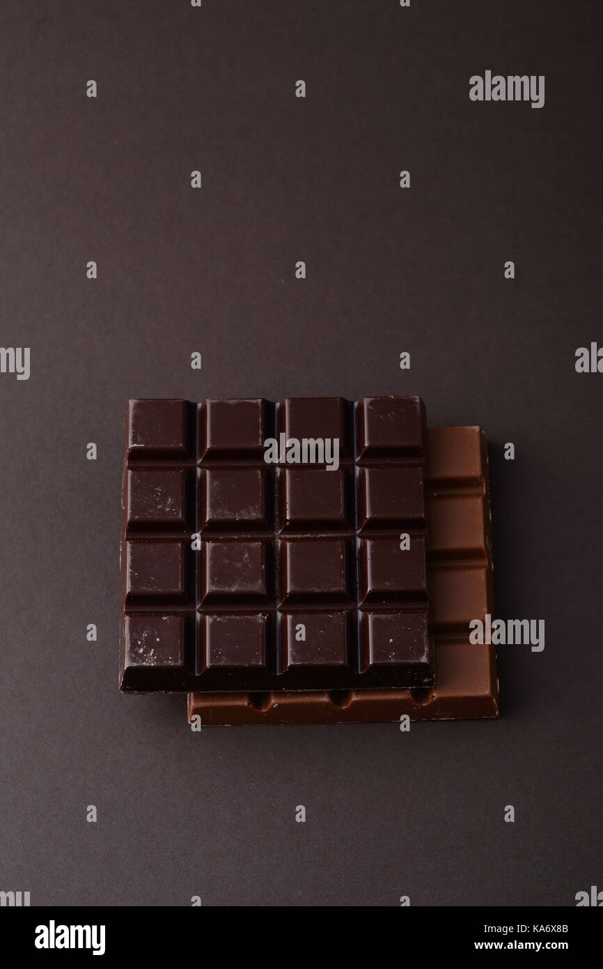 Two bars of chocolate, food Stock Photo - Alamy