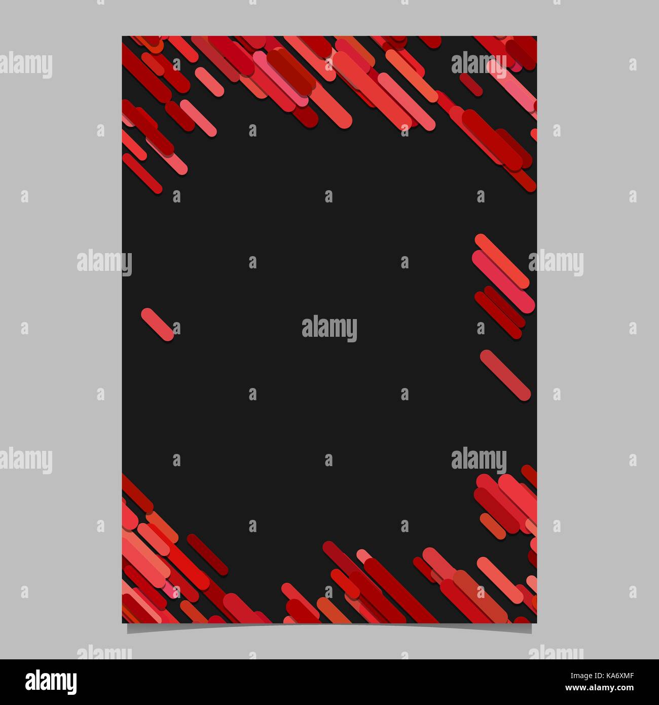 Color random diagonal rounded stripe pattern brochure template - trendy blank stationery ...