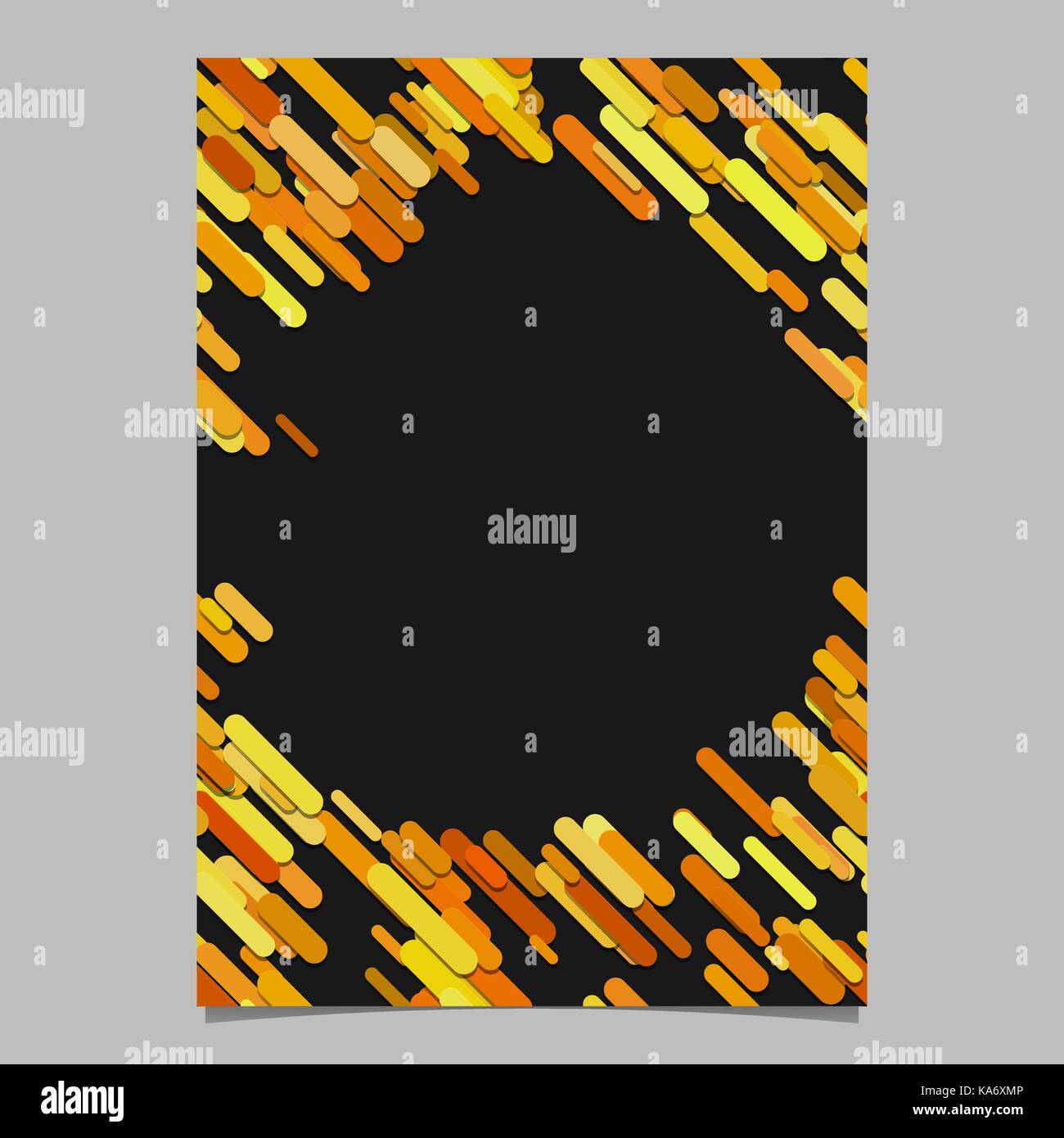 Abstract chaotic rounded diagonal stripe pattern brochure template - flyer background design ...