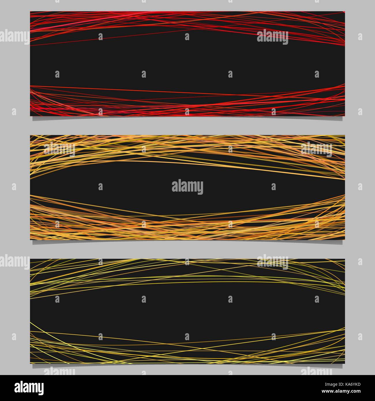 Abstract banner background template design set - vector illustration ...