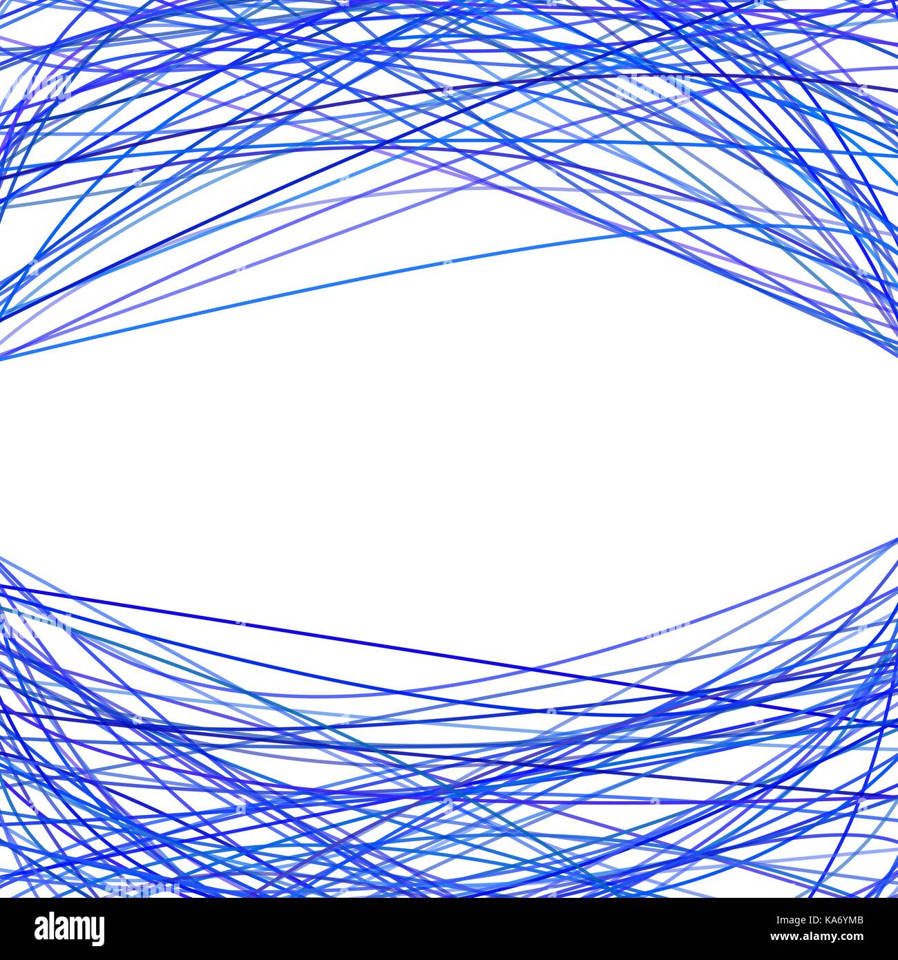 Background with arched stripes in blue tones at the top and the bottom ...
