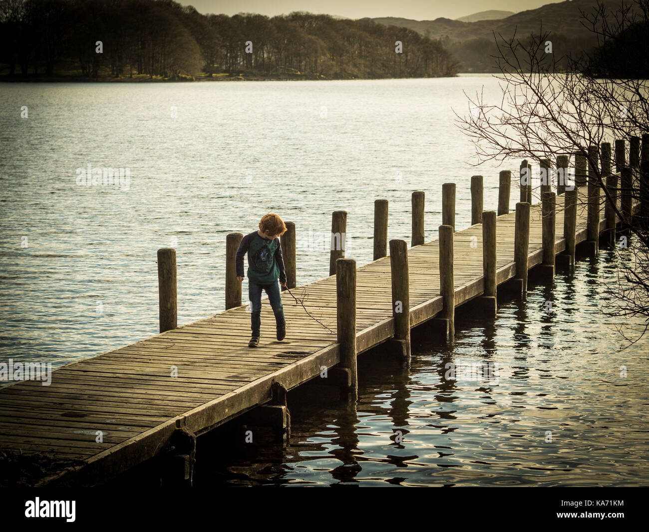 On the jetty Stock Photo - Alamy