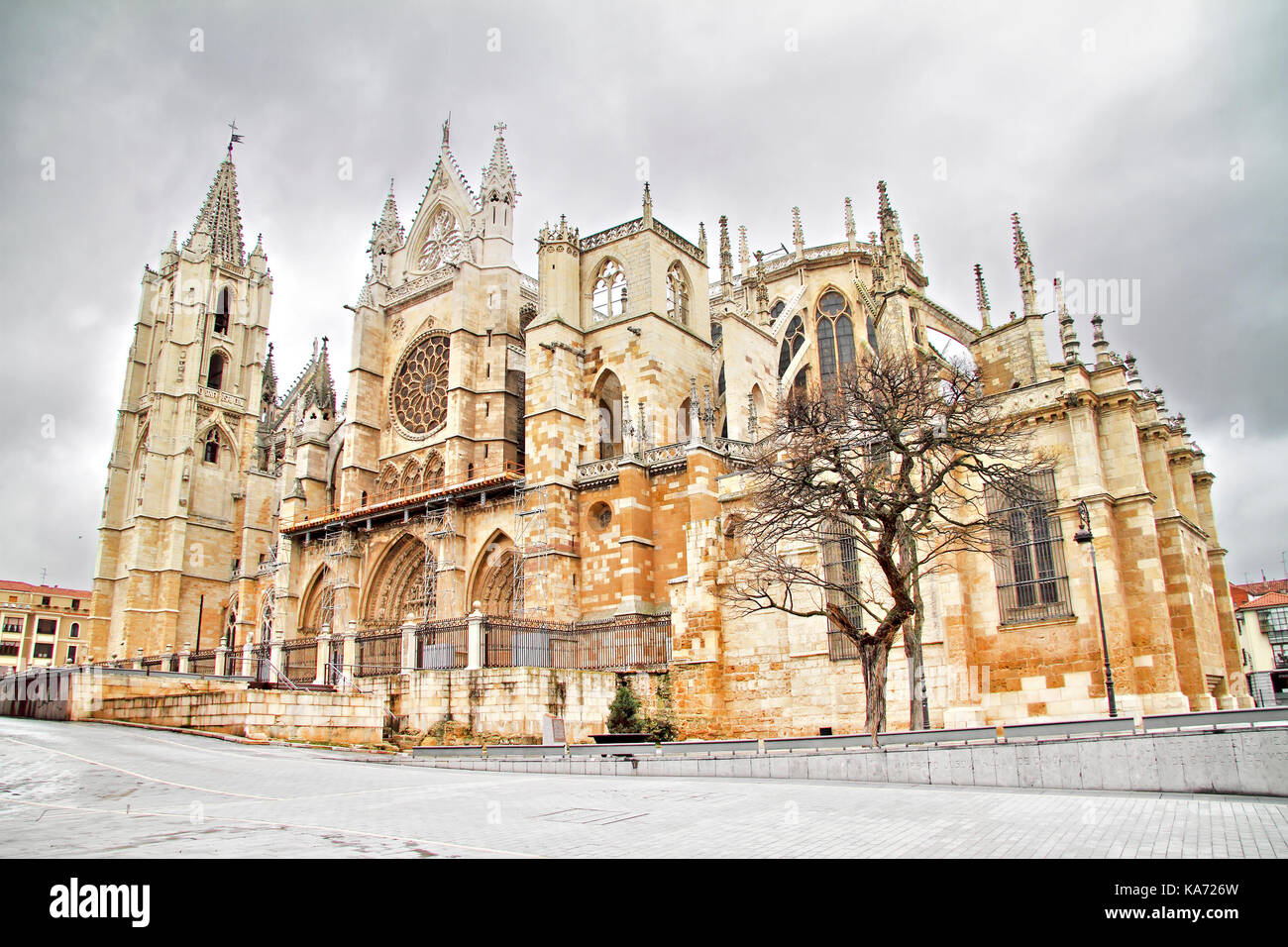Leon cathedral, Castilla y Leon, Spain Stock Photo - Alamy