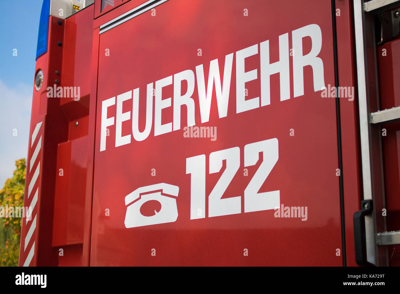 Fire truck, austria, cal 122 Stock Photo - Alamy