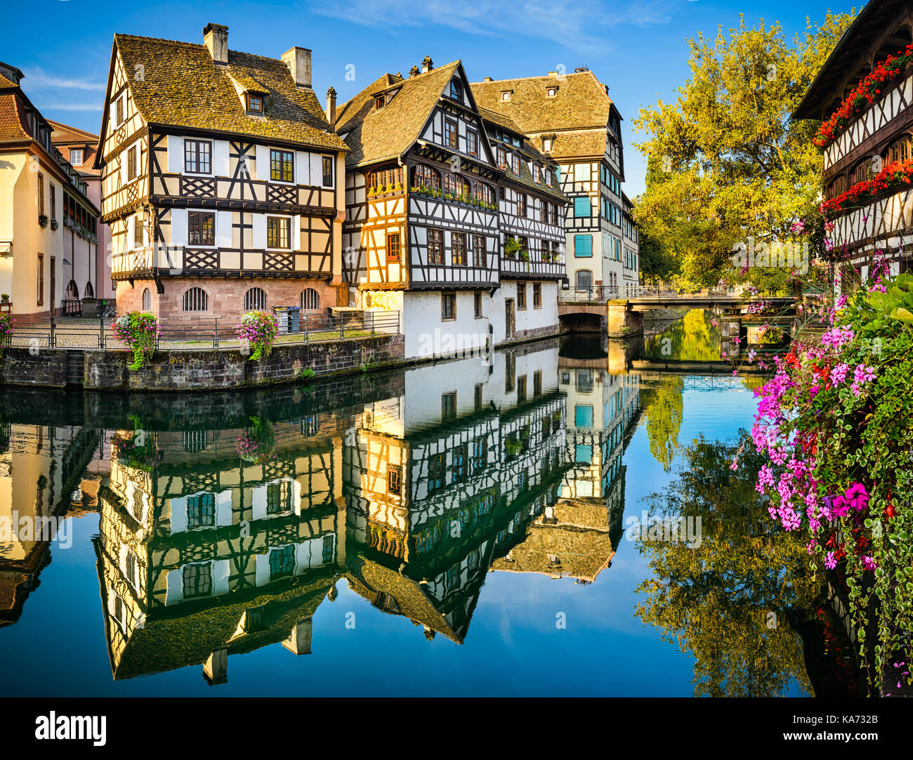 Petite France District In The Old Town Of Strasbourg France Stock Petite France District In The Old Town Of Strasbourg France Stock