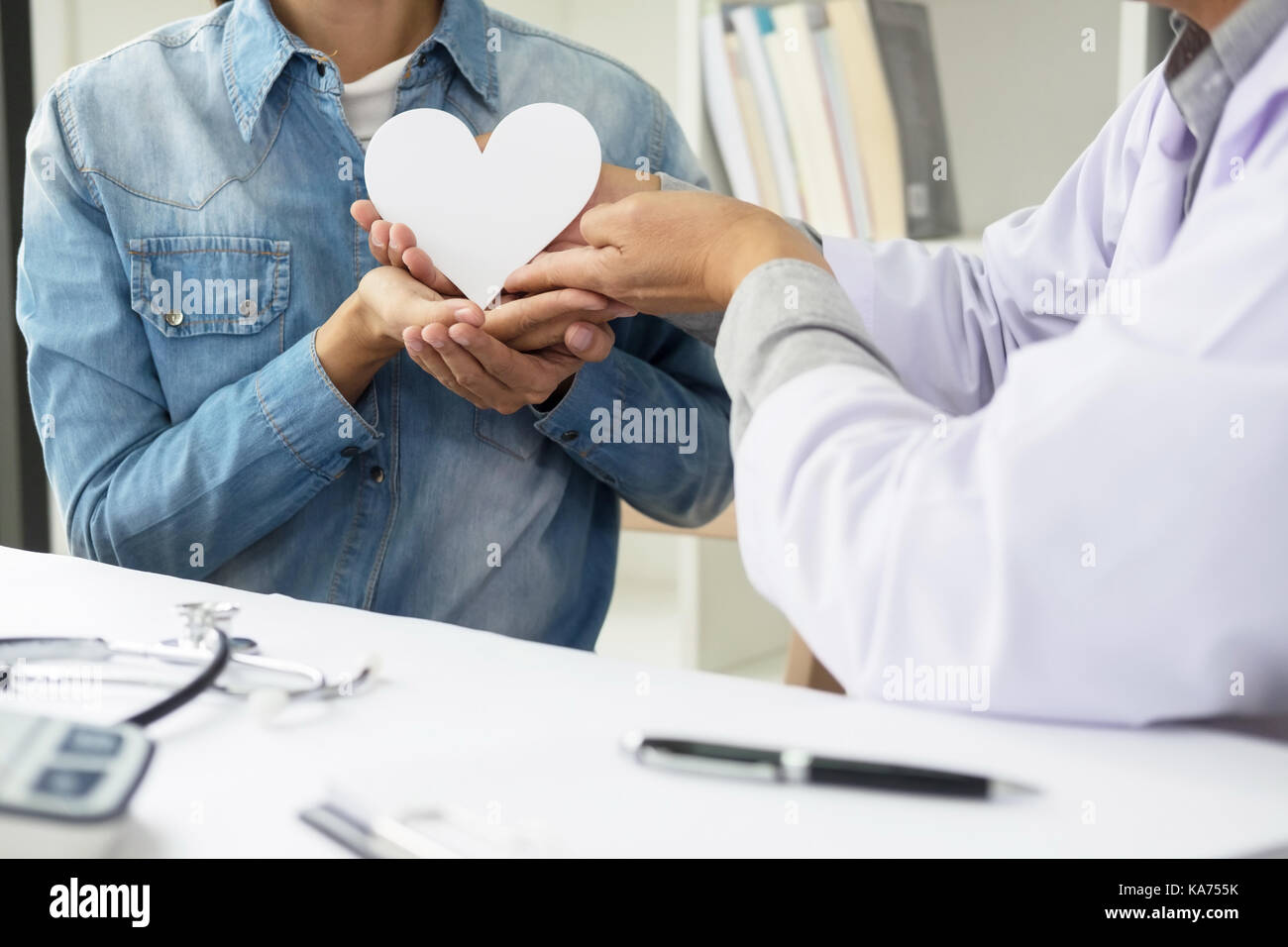 charity, health care, donation and medicine concept - doctor man hand ...