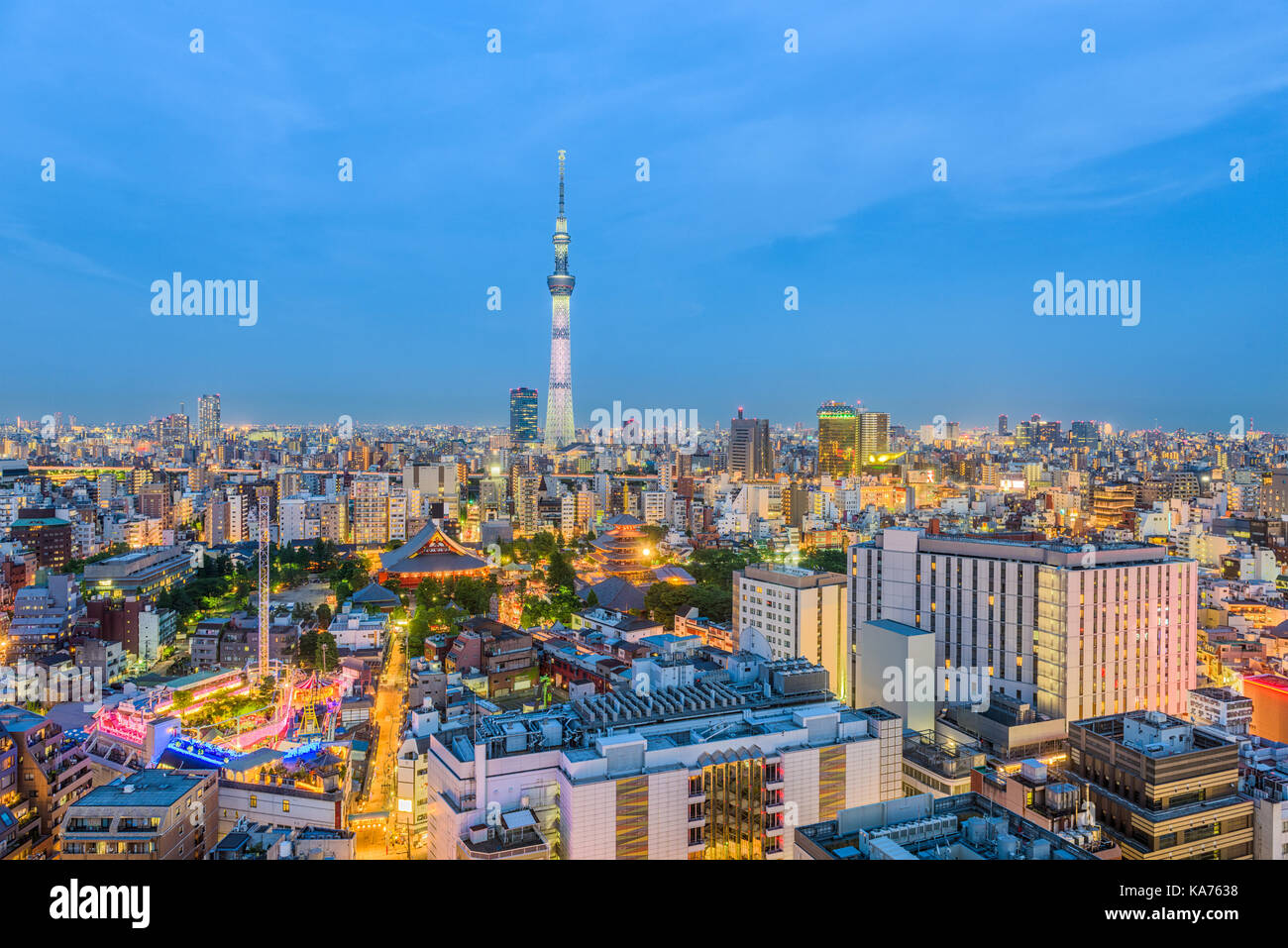 Tokyo, Japan skyline and tower Stock Photo - Alamy