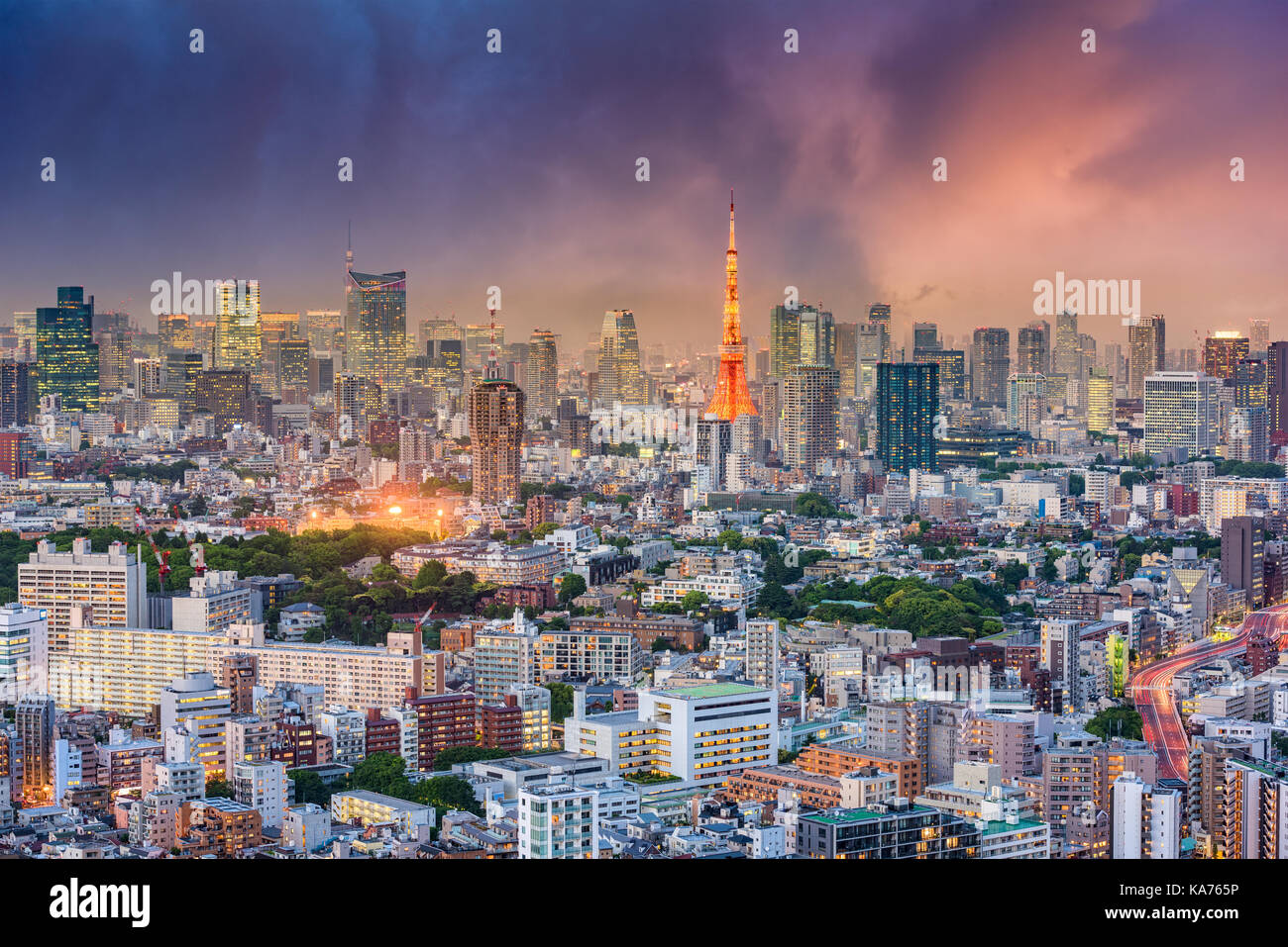 Tokyo, Japan cityscape at dusk Stock Photo - Alamy