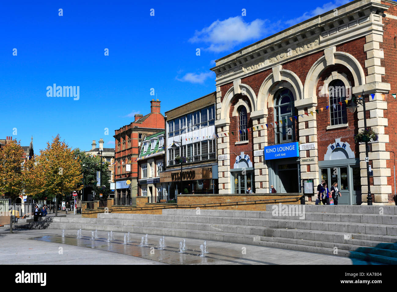 The Corn Exchange and Market Place, Kettering town, Northamptonshire ...