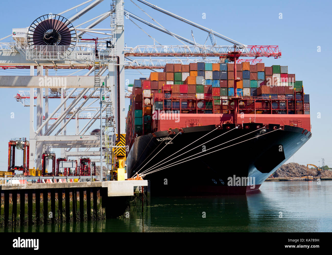 Southampton container terminal, England Stock Photo - Alamy