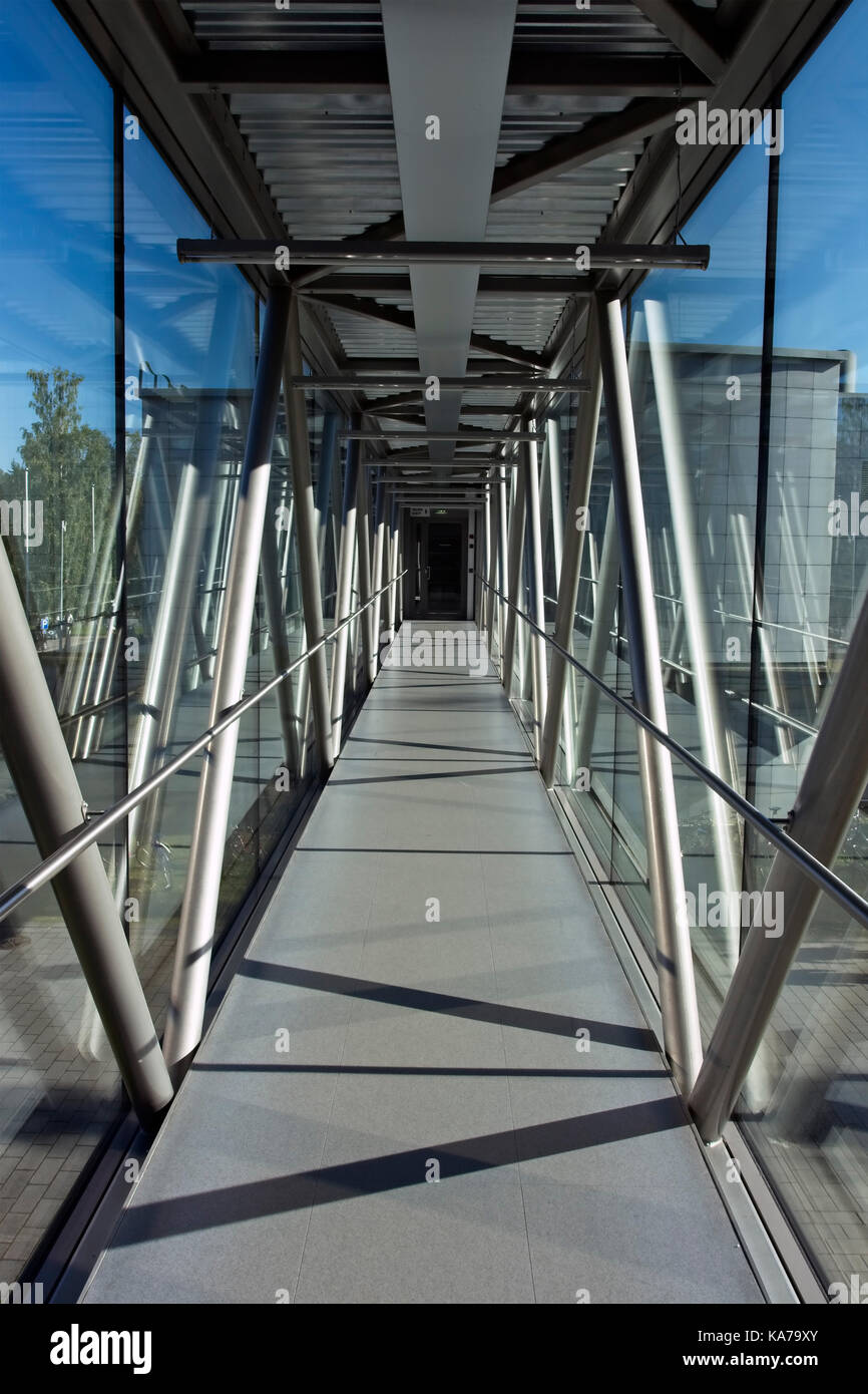 empty corridor between buildings Stock Photo - Alamy