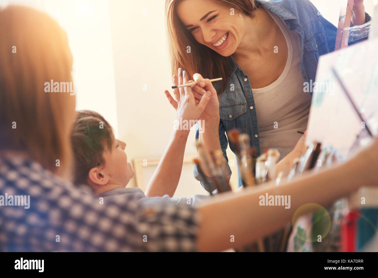 Joking With Kids High Resolution Stock Photography and Images - Alamy