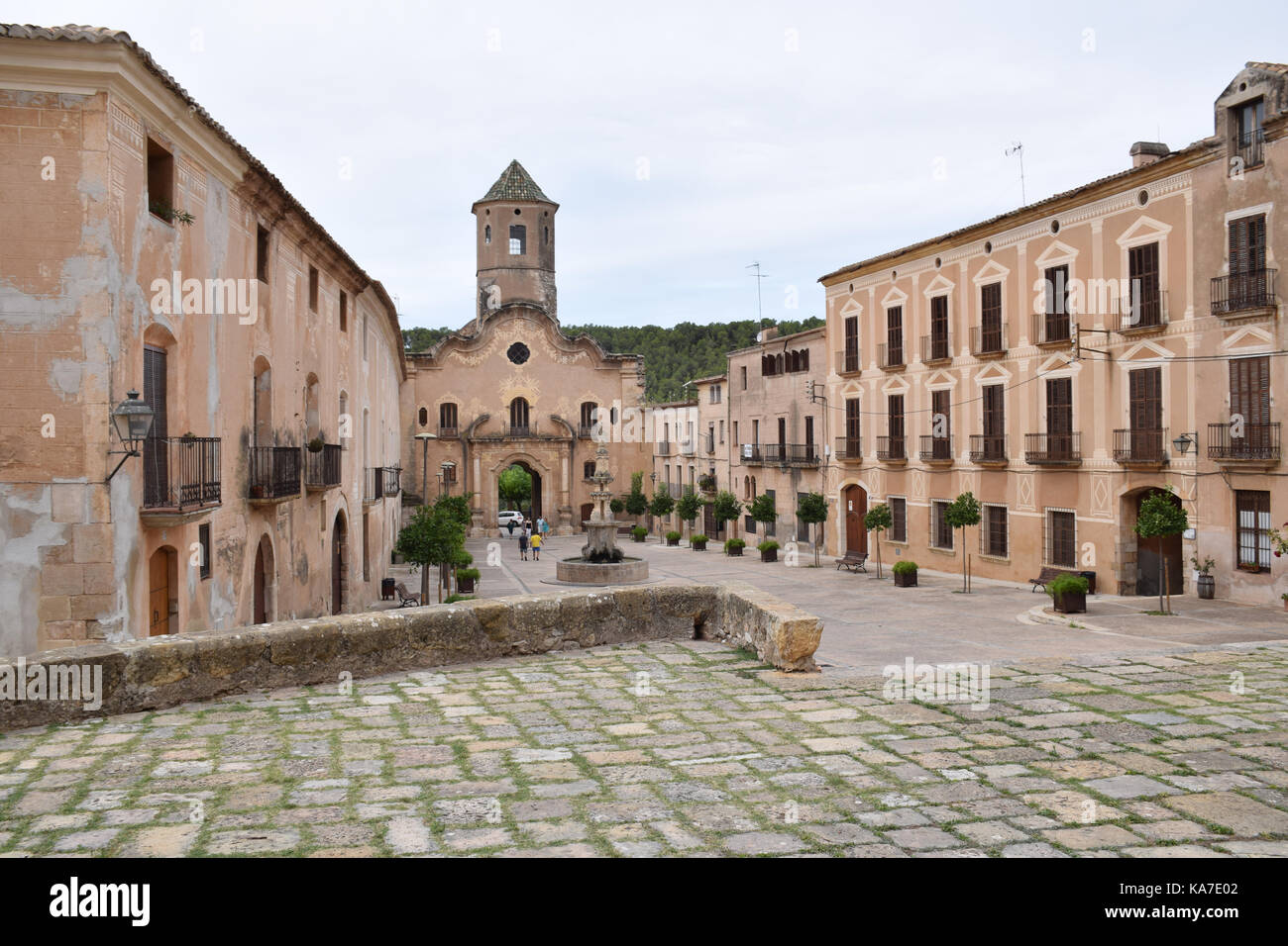 Catalonia, Spain Sep 2017. Monastery of Santa Creus, on the Cistercian ...