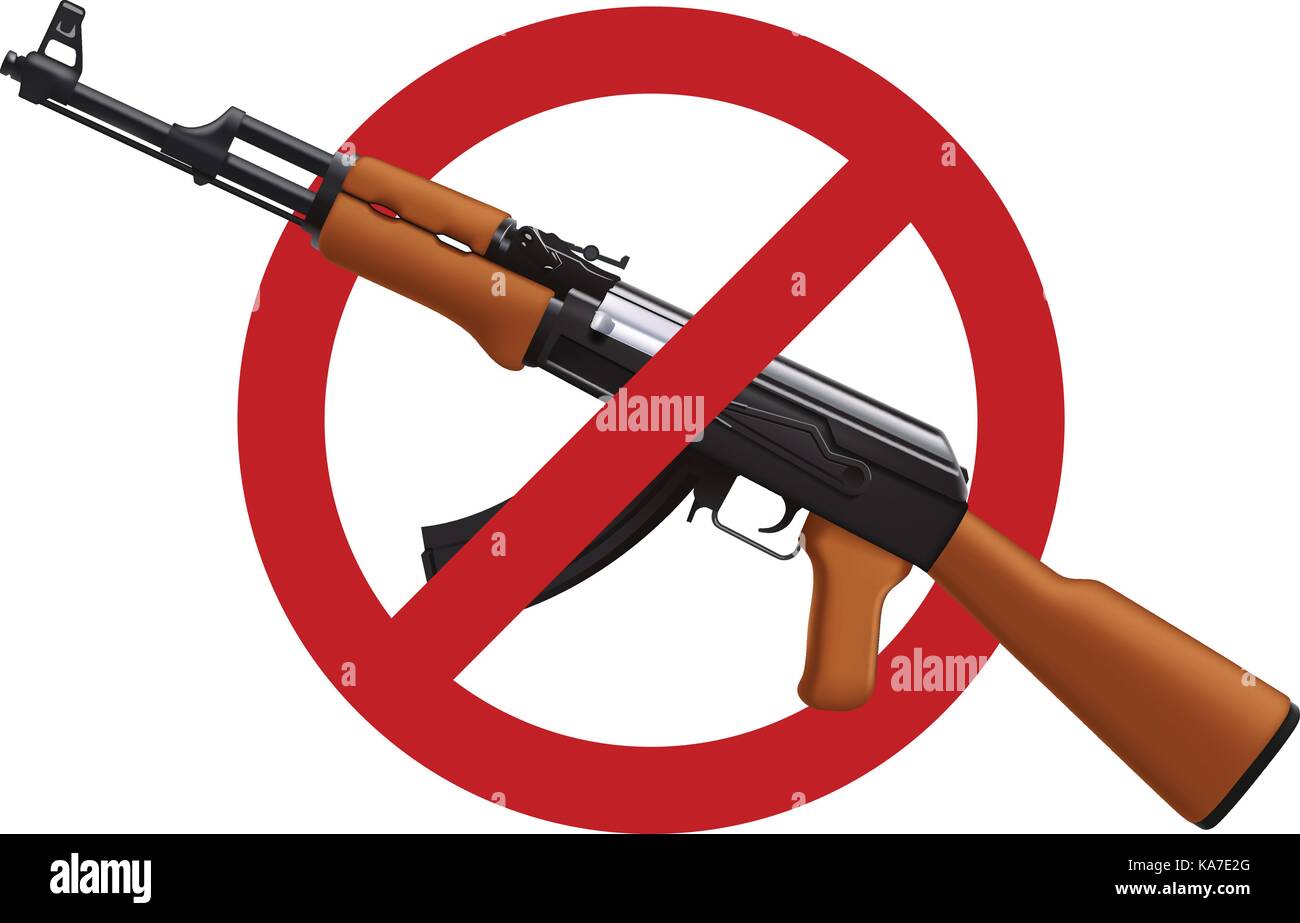 assault rifle sign Stock Vector Image & Art - Alamy