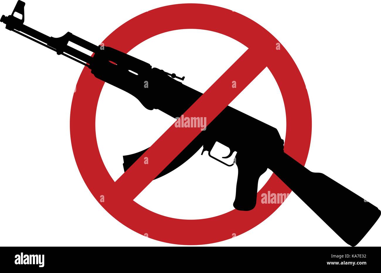 assault rifle silhouette sign Stock Vector Image & Art - Alamy