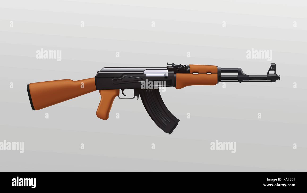 assault rifle colored Stock Vector Image & Art - Alamy