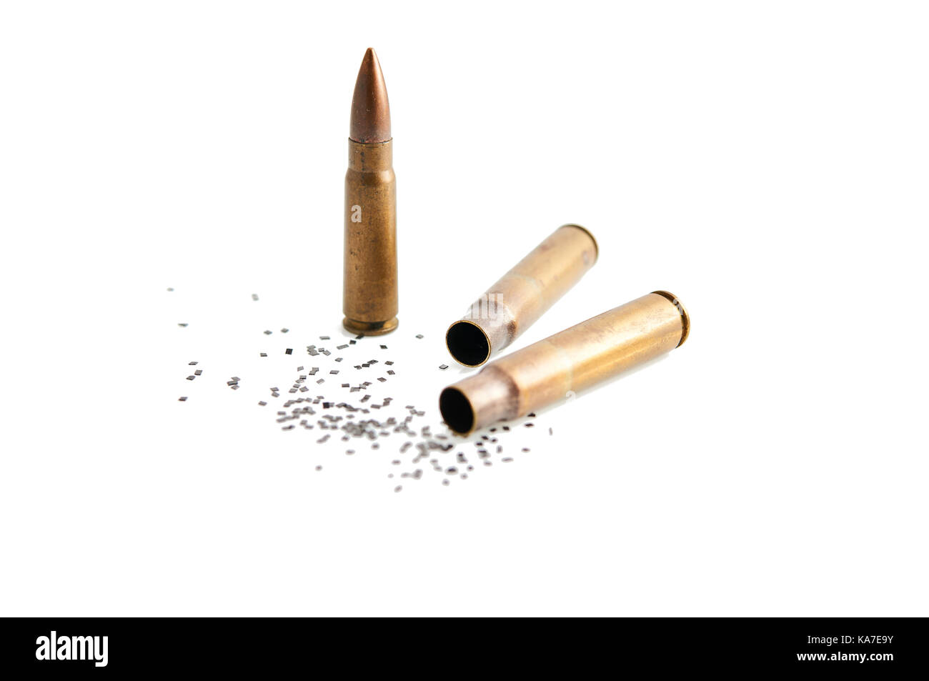 Bullets isolated on white Stock Photo - Alamy