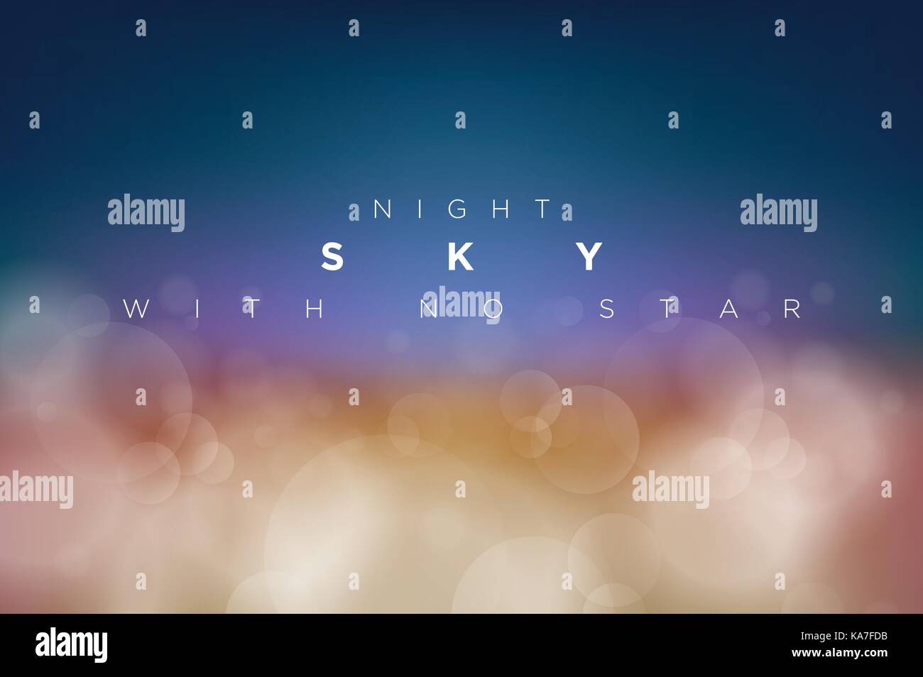 Cloudly night sky background with typographic design. Vector cloudly ...