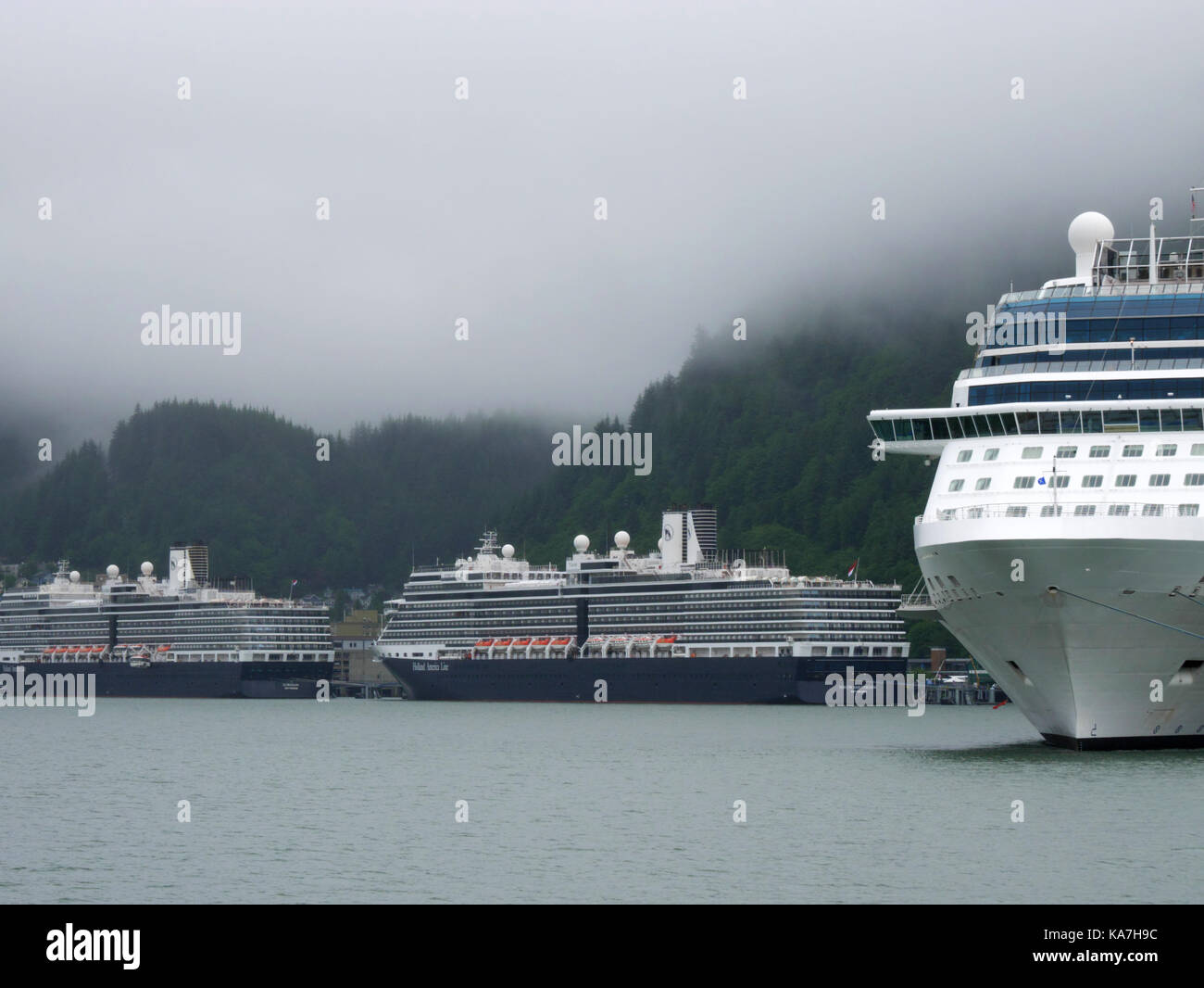 Cruise ships "Nieuw Amsterdam", "Eurodam" and "Celebrity Solstice ...