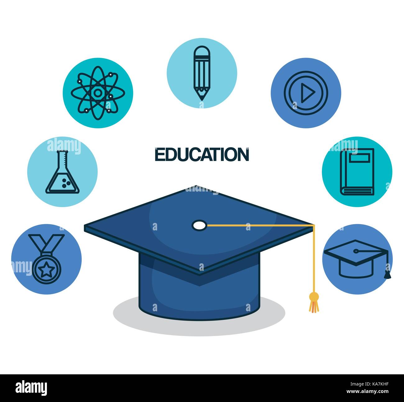education tools set icons Stock Vector Image & Art - Alamy