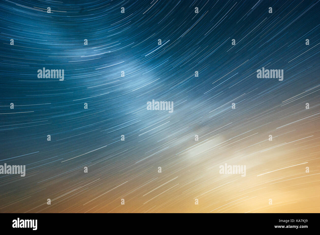 Vibrant night sky with stars and nebula and galaxy. Deep sky astrophoto ...