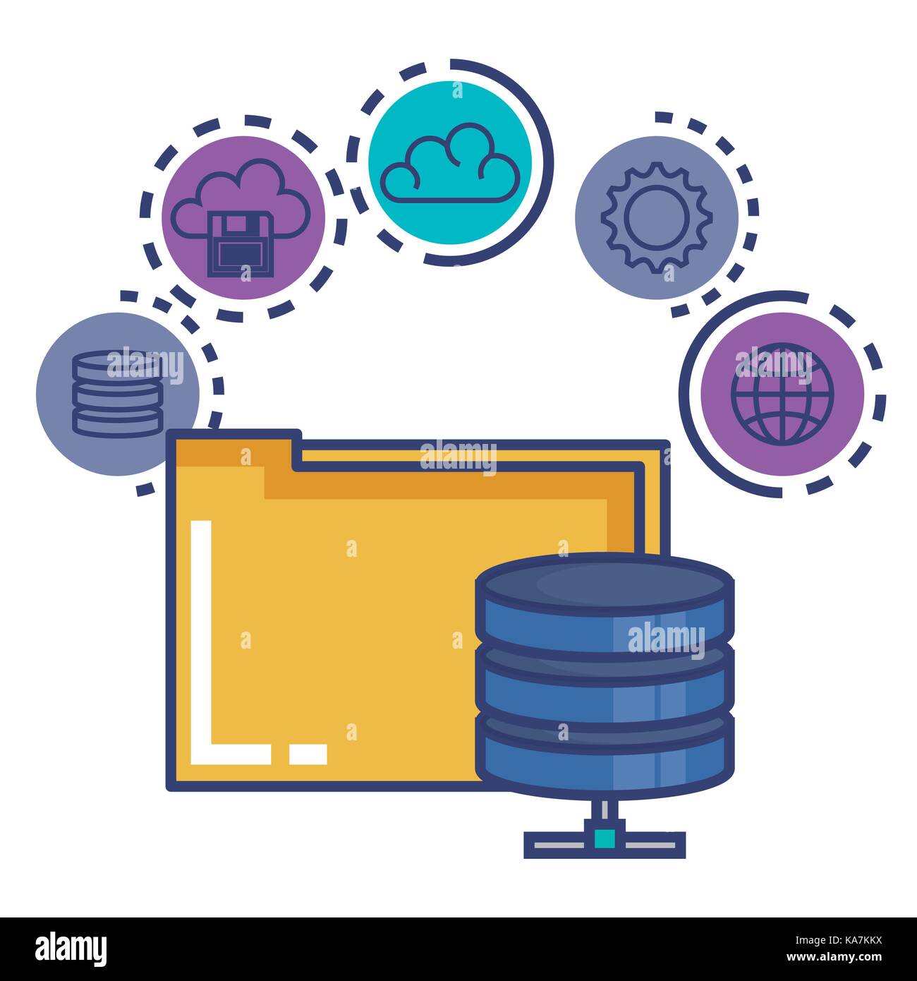 data center set flat icons Stock Vector Image & Art - Alamy