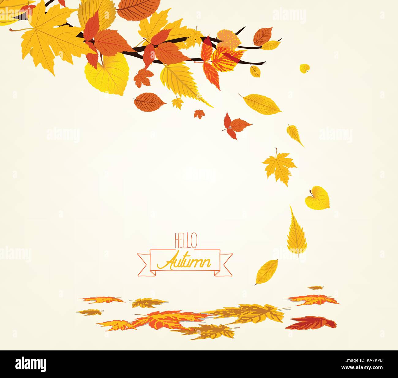 Vector Illustration of an Autumn Design Stock Vector Image & Art - Alamy
