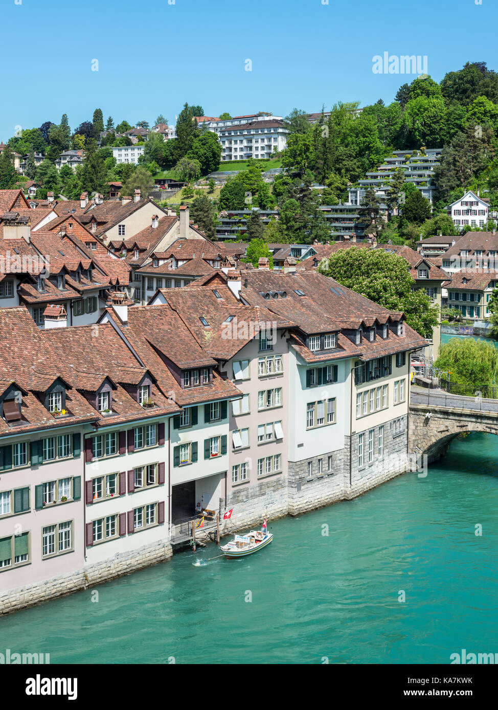 Bern, Switzerland - May 26, 2016: Architecture of the old European town ...
