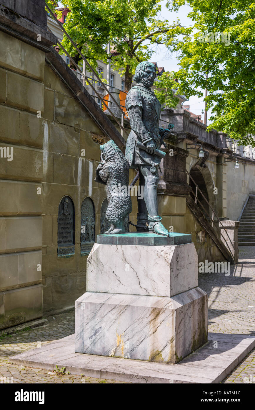 Bern, Switzerland - May 26, 2016: The bear, that is the city symbol ...