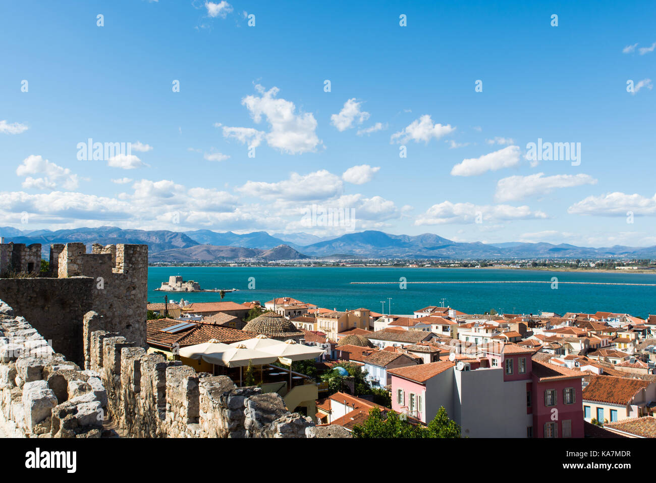 View of Nafplio from Acronafplia Stock Photo - Alamy
