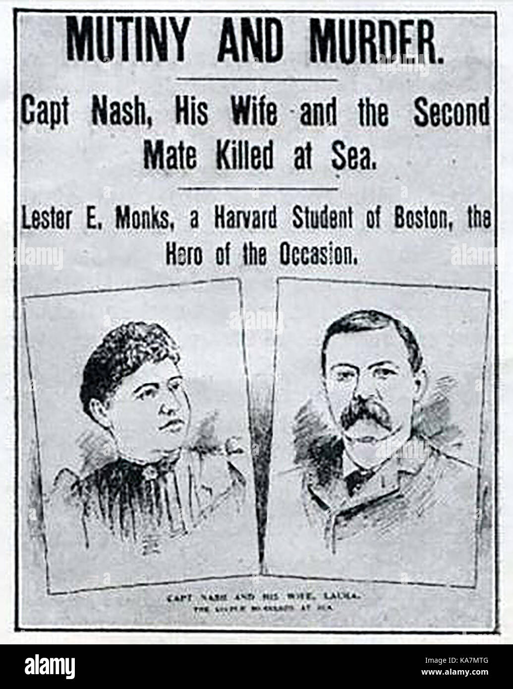 1896 - A story from the front page of the Boston Globe (USA) newspaper ...