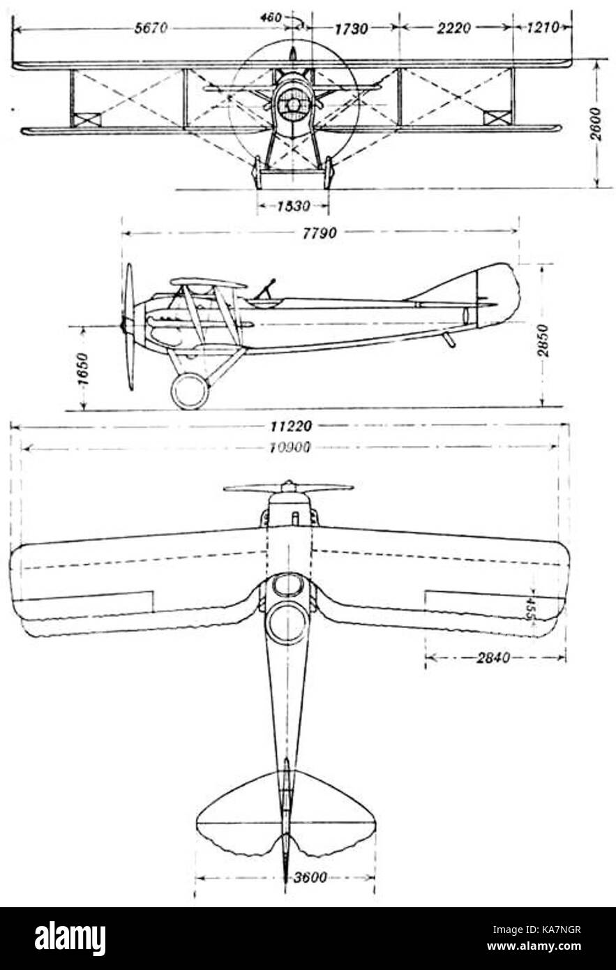 SPAD XI drawing Stock Photo - Alamy