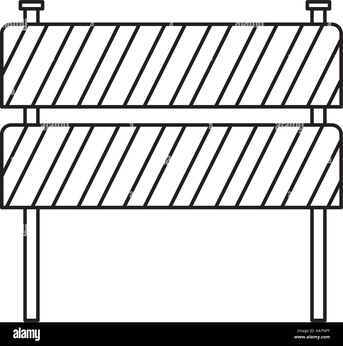 traffic fence flat icon monochrome silhouette Stock Vector Image & Art ...